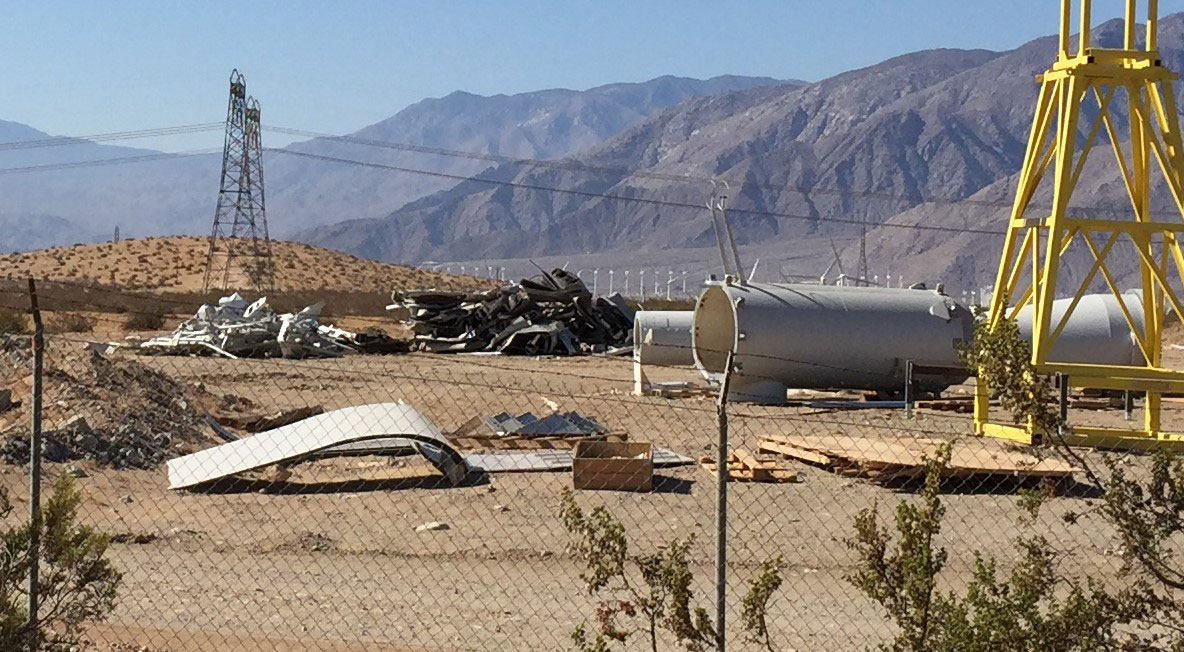 Close-up Photos of Ogin DAWT Dismantlement in San Gorgonio Pass – WIND ...